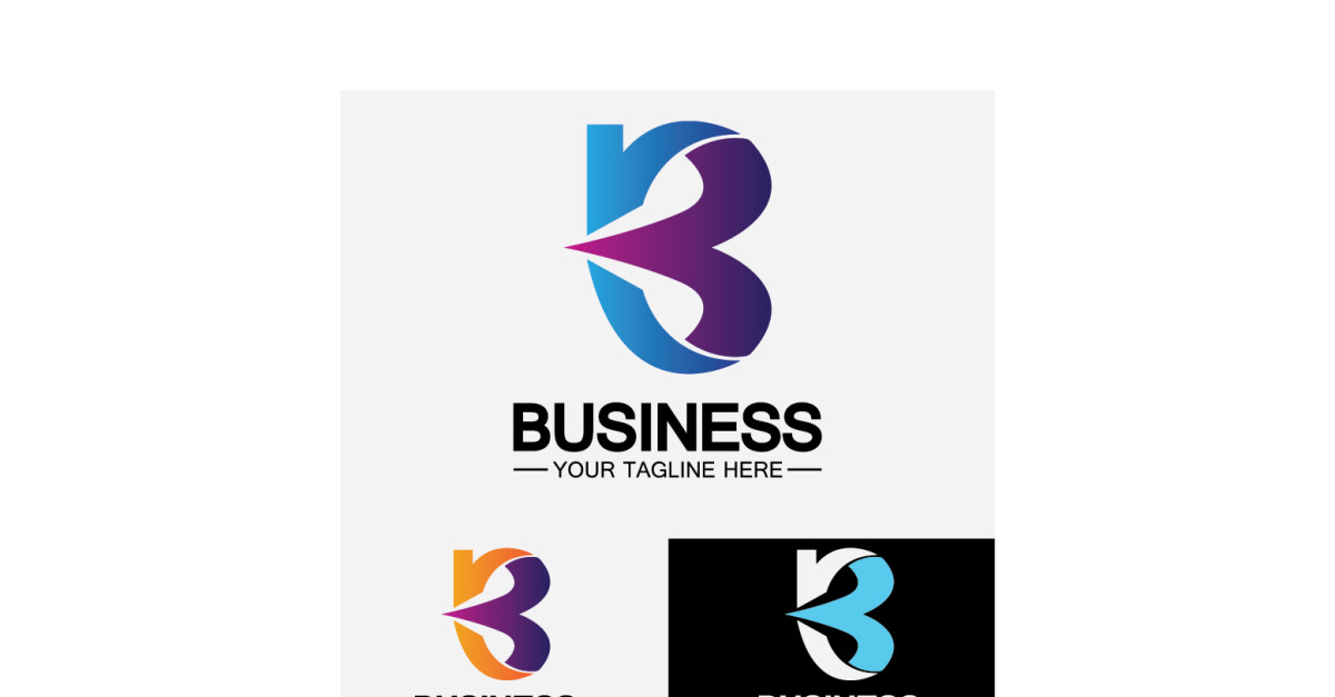 Initial b letter name logo vector v11 - TemplateMonster