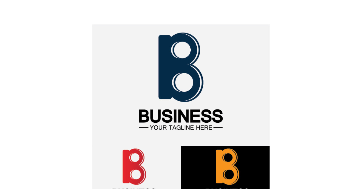 Initial b letter name logo vector v13 - TemplateMonster