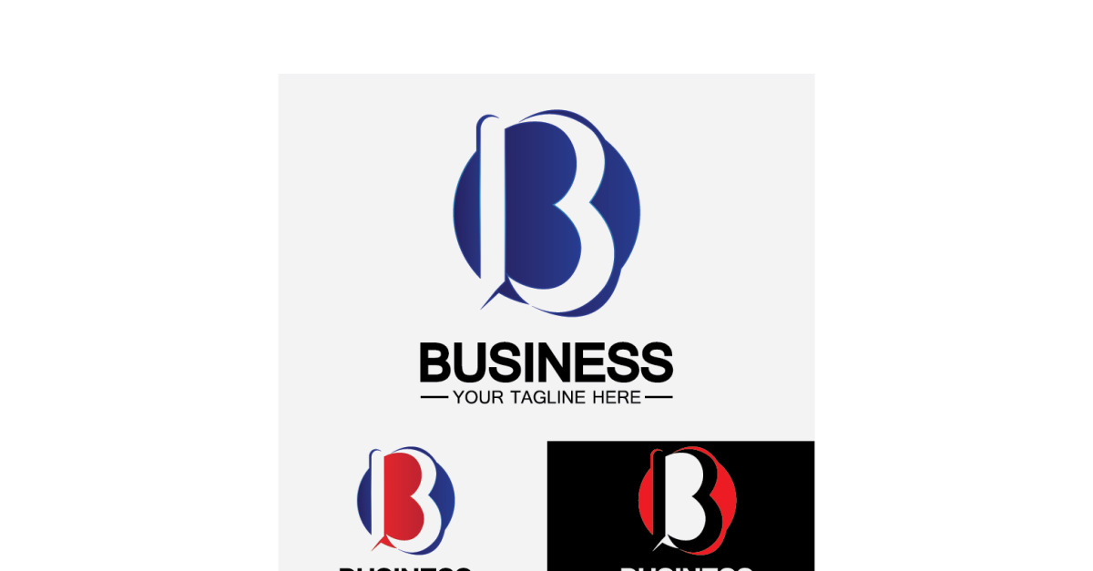 Initial b letter name logo vector v17 - TemplateMonster