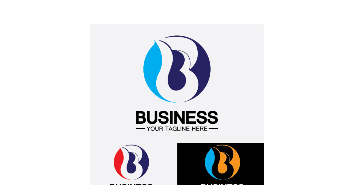 Initial b letter name logo vector v18 - TemplateMonster