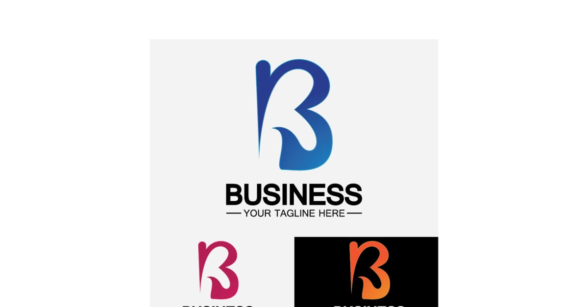 Initial b letter name logo vector v1 - TemplateMonster