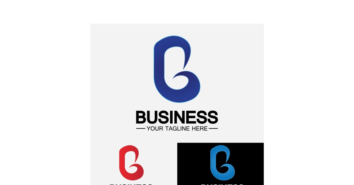 Initial b letter name logo vector v3 - TemplateMonster