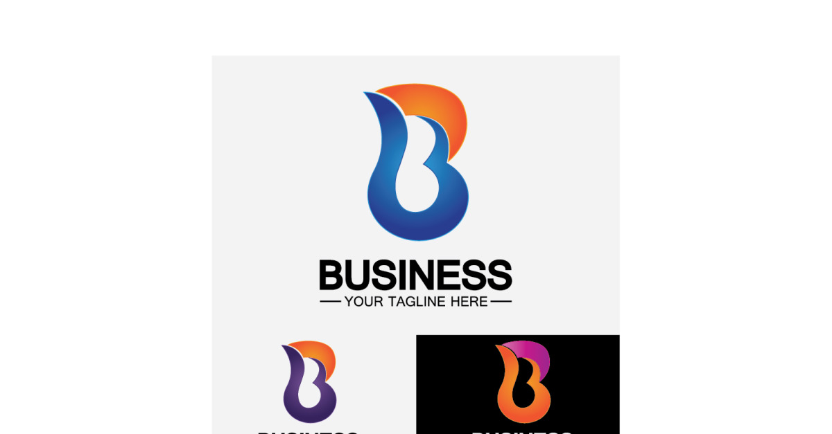 Initial b letter name logo vector v5 - TemplateMonster