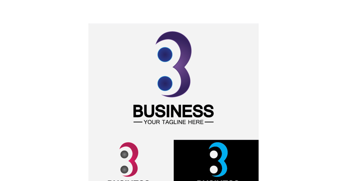 Initial b letter name logo vector v9 - TemplateMonster