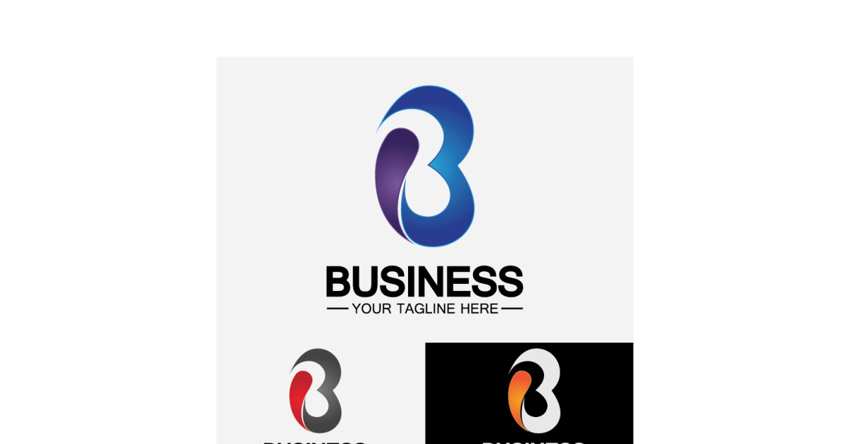 Initiale b lettre nom logo vecteur v6 - TemplateMonster