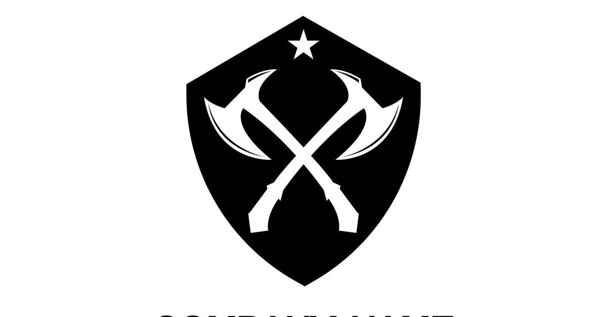 Modèle d'icône de hache logo vectoriel v27