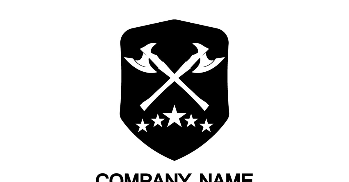 Modèle d'icône de hache logo vectoriel v29