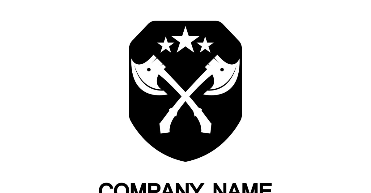 Modèle dicône de hache logo vectoriel v30