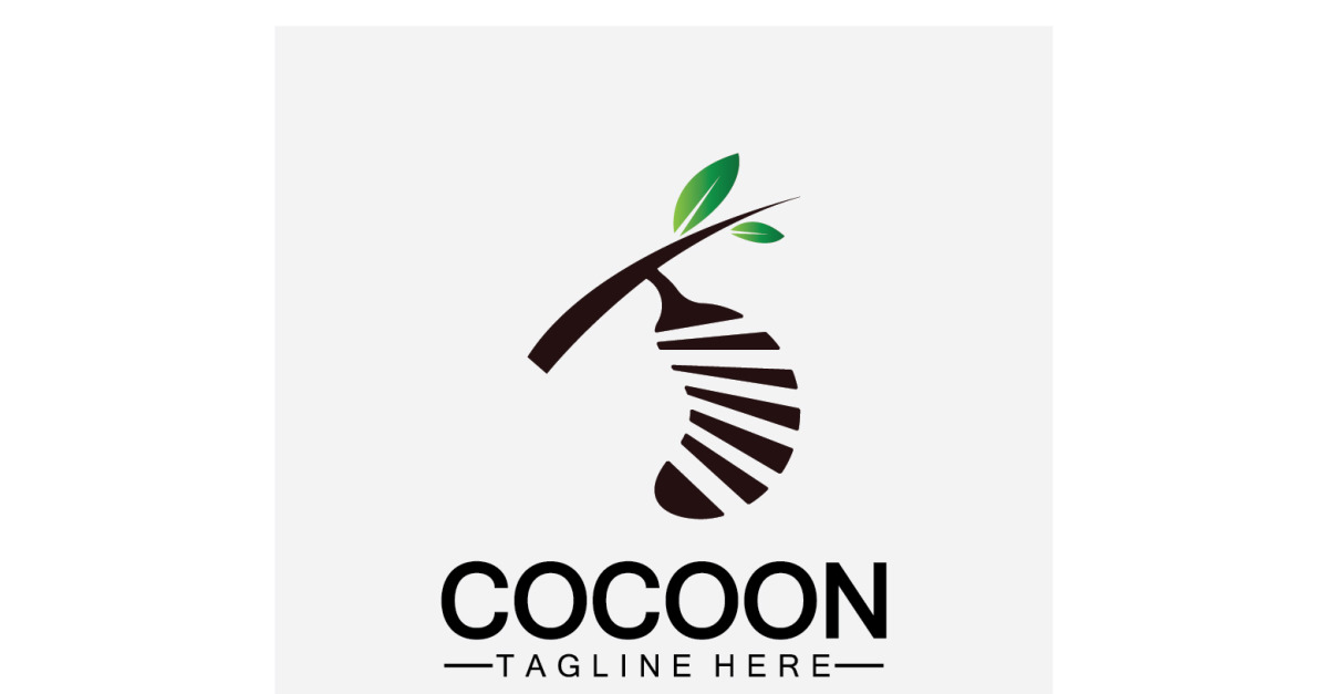 Cocoon butterfly logo icon vector v18 - TemplateMonster