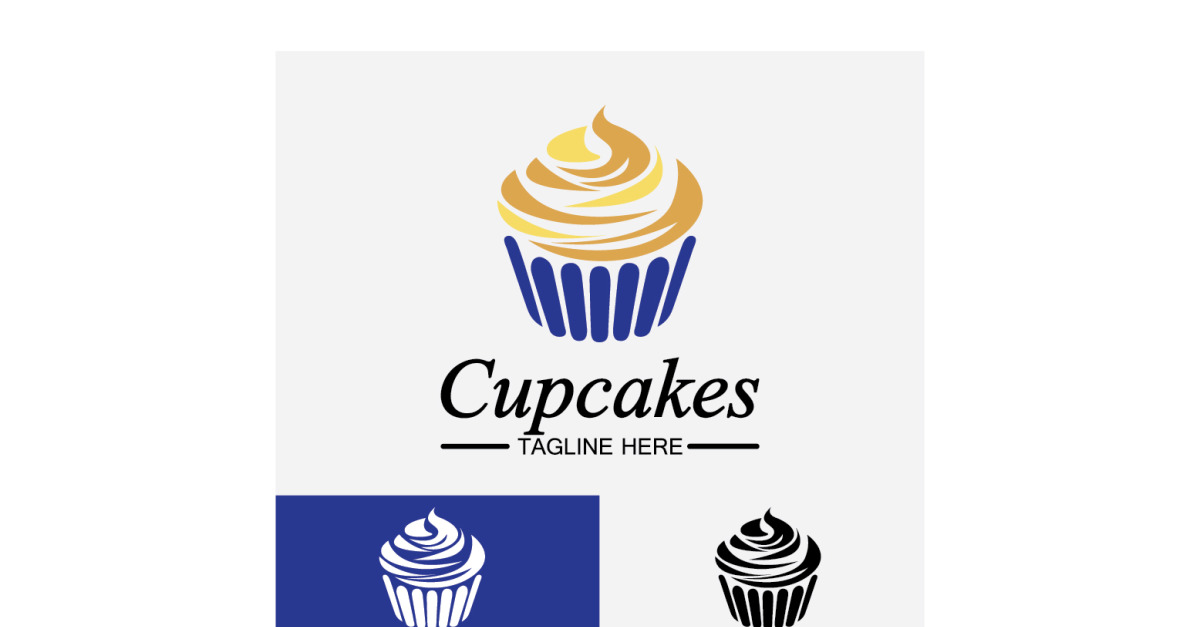 Cupcake food logo icon vector v15 #355902 - TemplateMonster