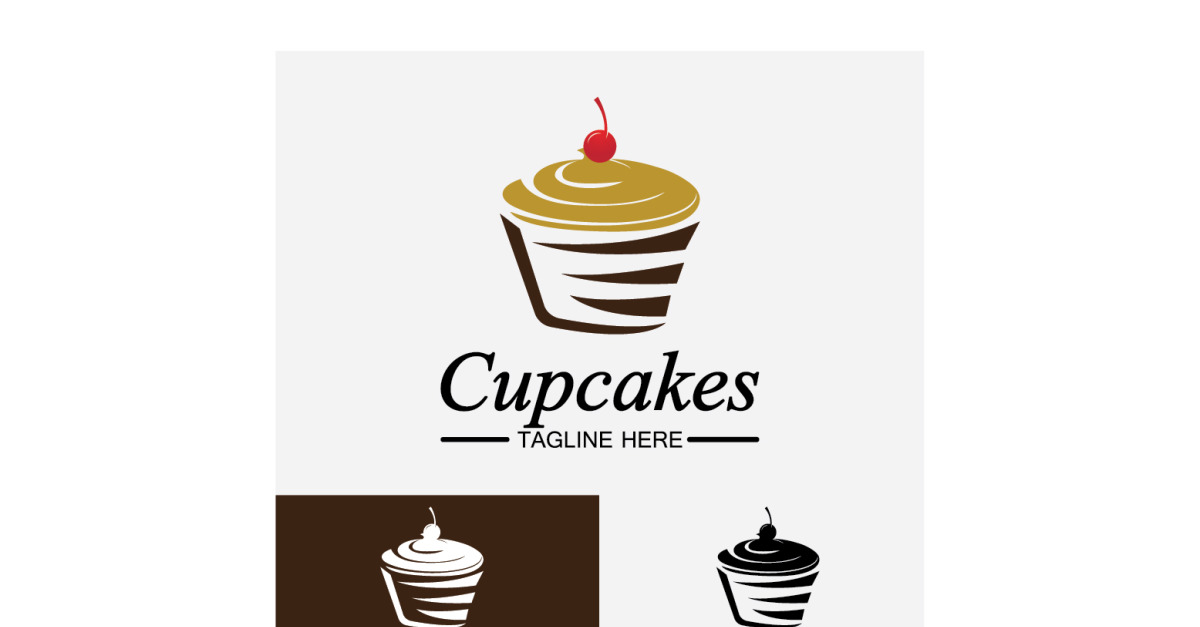 Cupcake food logo icon vector v20 #355906 - TemplateMonster