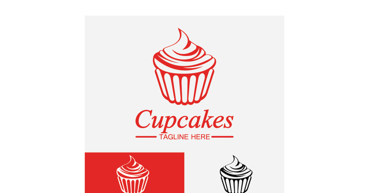 Cupcake food logo icon vector v47 #355935 - TemplateMonster