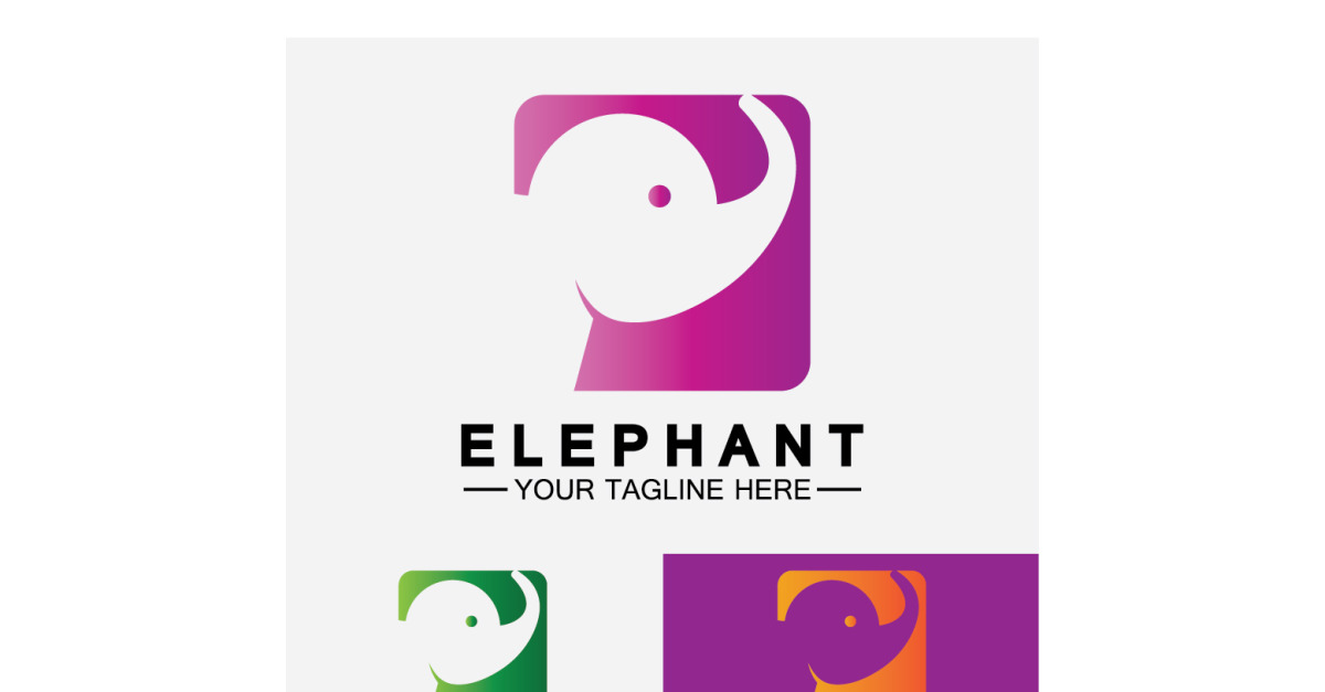 Fil hayvanları logo vektör v10 #355967 - TemplateMonster