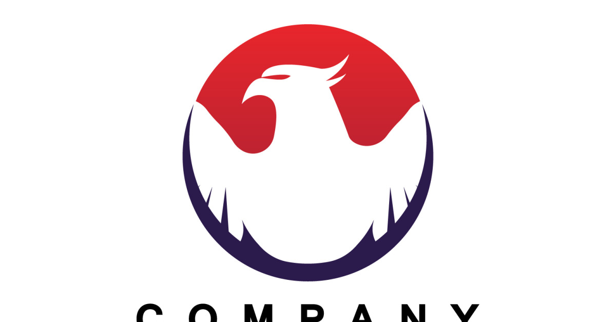 Kartal başlı kuş şahin logo vektör v12 - TemplateMonster