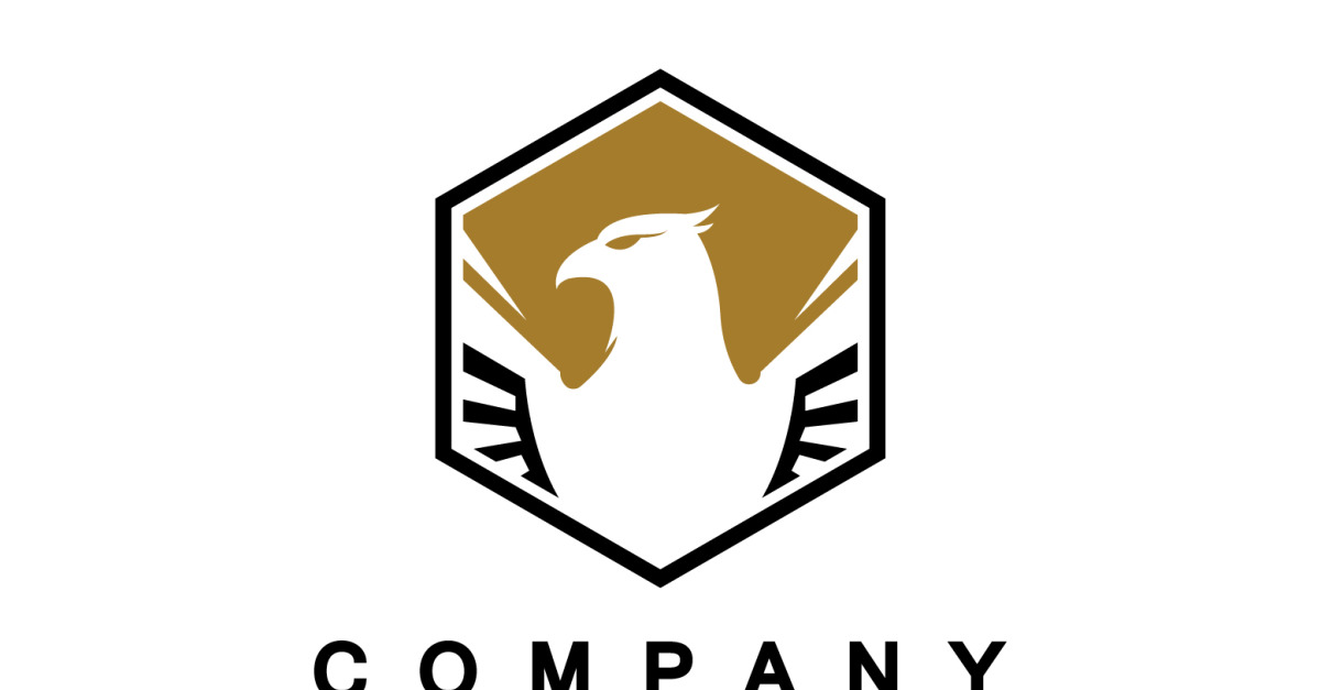 Kartal başlı kuş şahin logo vektör v20 - TemplateMonster