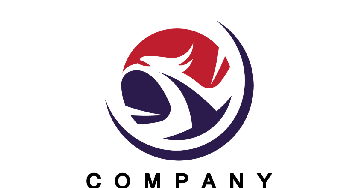 Kartal başlı kuş şahin logo vektör v5 - TemplateMonster