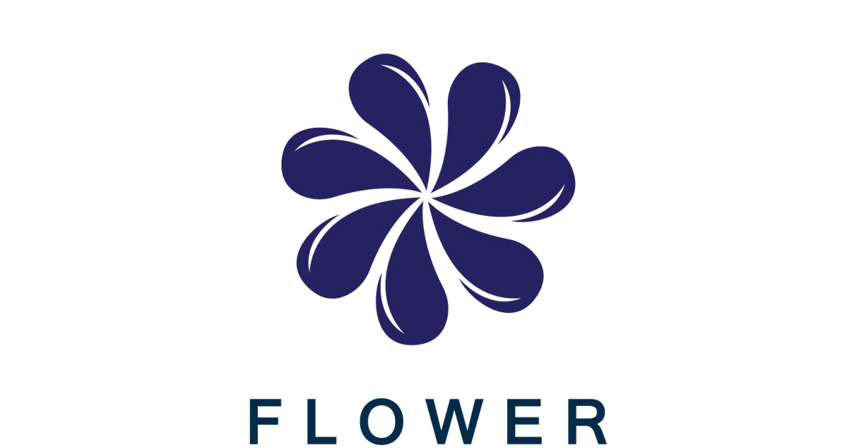 Flower icon logo vector template v14 - TemplateMonster