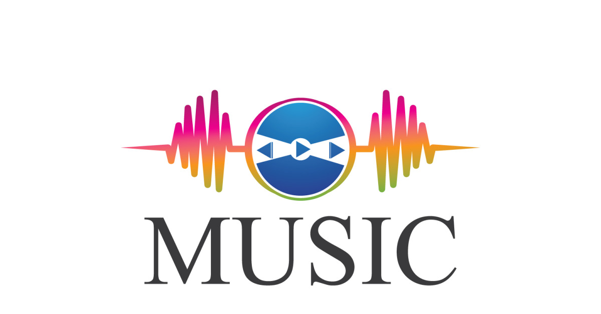Logo d'icône de lecture de note de musique v4
