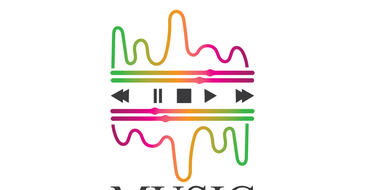 Logo d'icône de lecture de note de musique v12