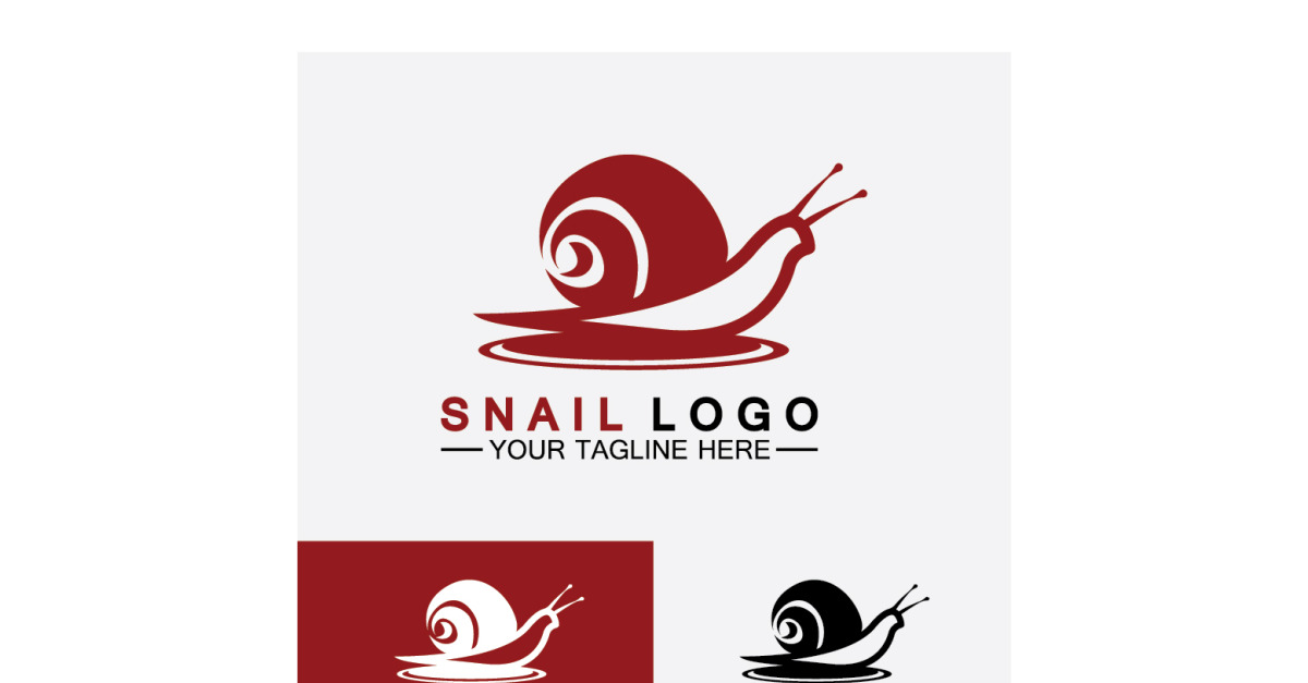 Snail animal slow logo icon vector template v11