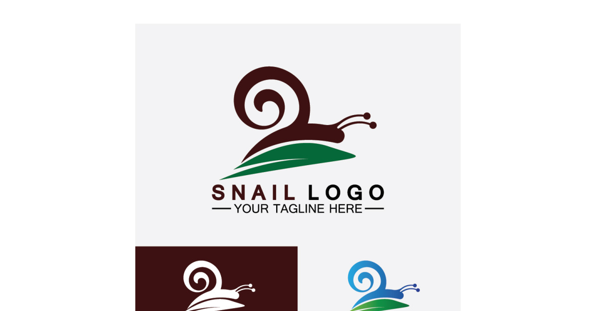 Snail animal slow logo icon vector template v12