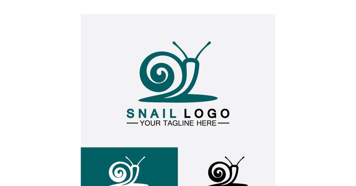 Snail animal slow logo icon vector template v15