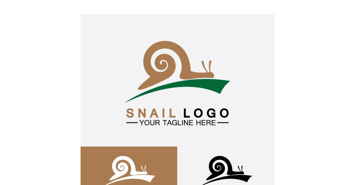 Snail animal slow logo icon vector template v16