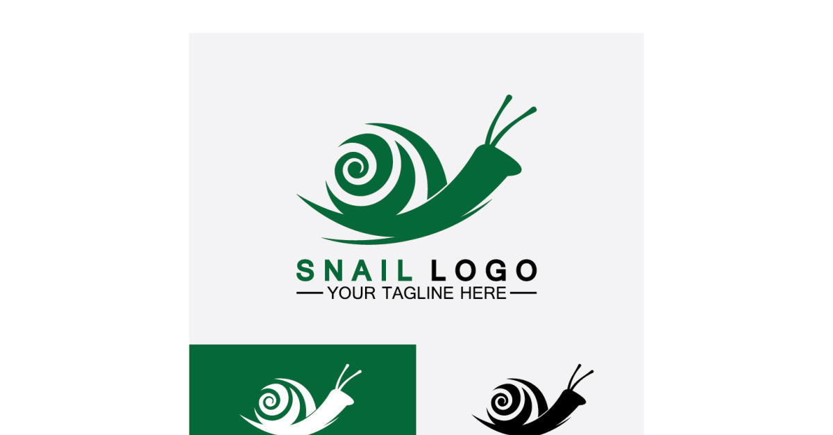 Snail animal slow logo icon vector template v17