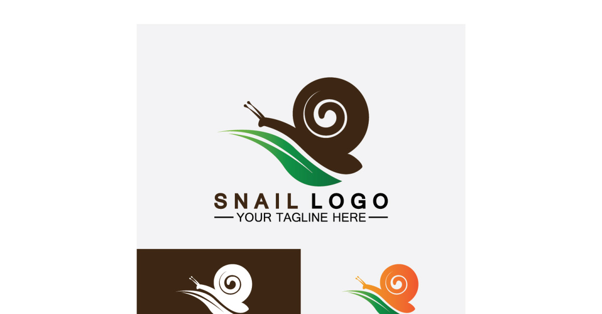 Snail animal slow logo icon vector template v1