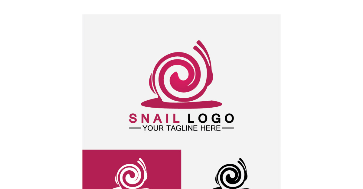 Snail animal slow logo icon vector template v20
