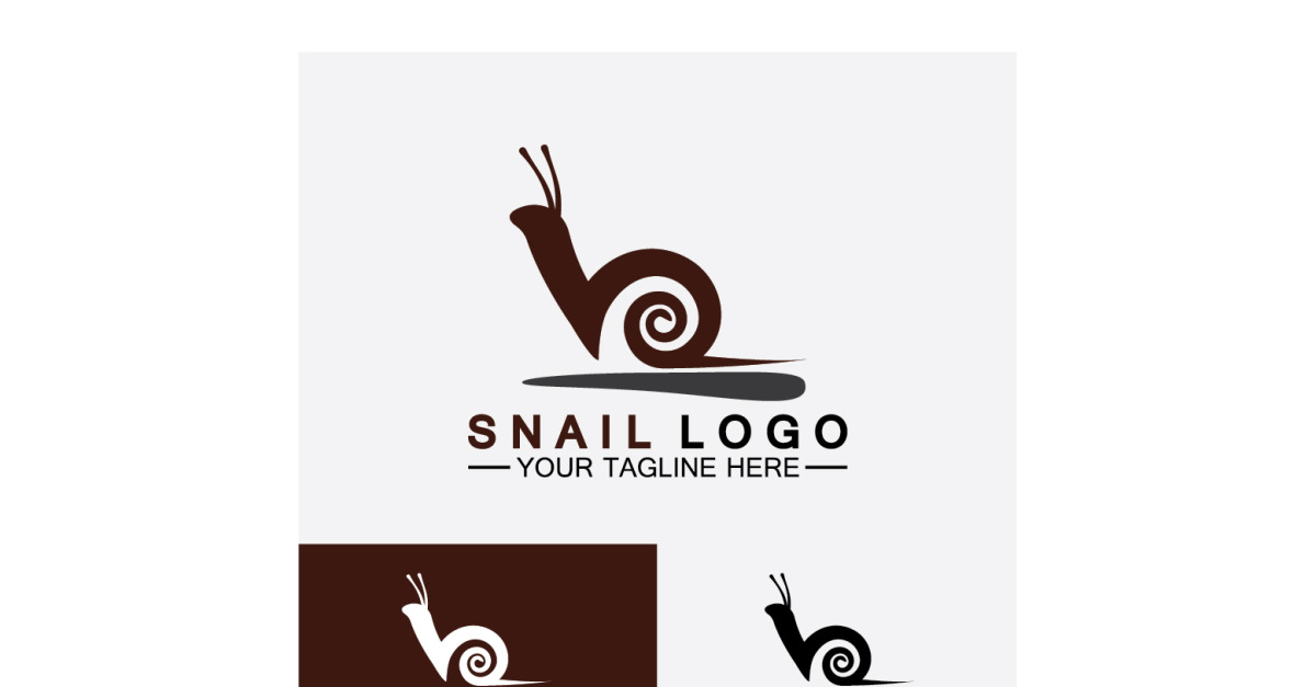 Snail animal slow logo icon vector template v21