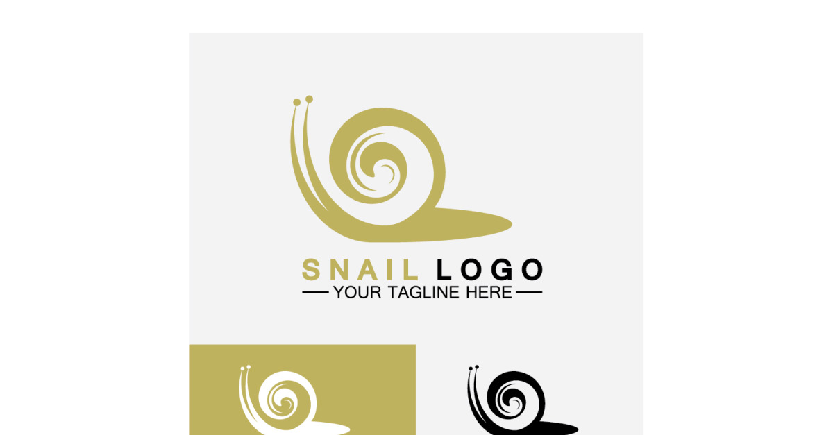 Snail animal slow logo icon vector template v24