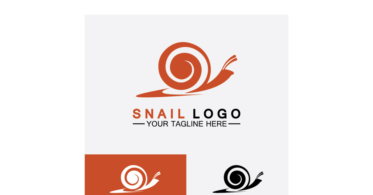 Snail animal slow logo icon vector template v25