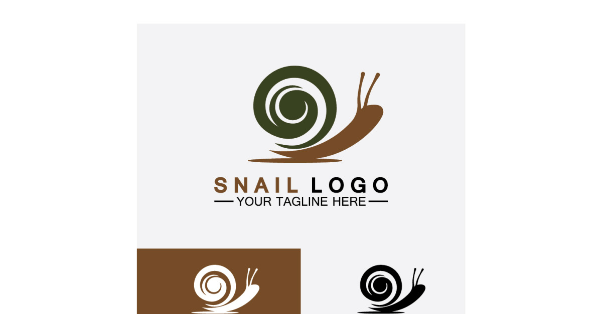 Snail animal slow logo icon vector template v27