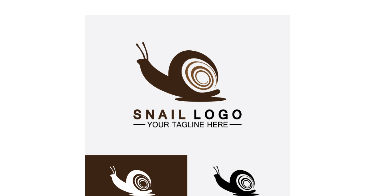 Snail animal slow logo icon vector template v28