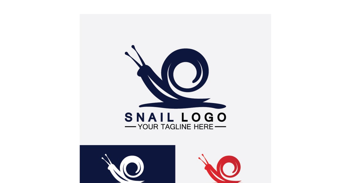 Snail animal slow logo icon vector template v2