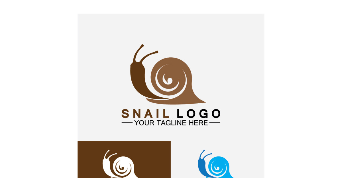 Snail animal slow logo icon vector template v6