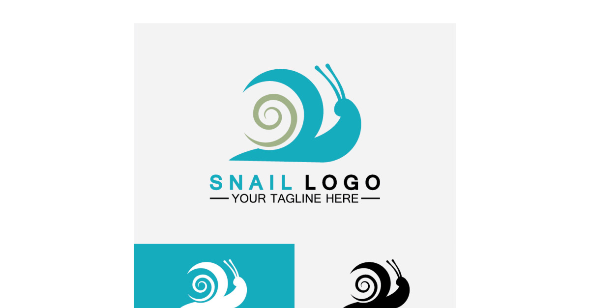 Snail animal slow logo icon vector template v30