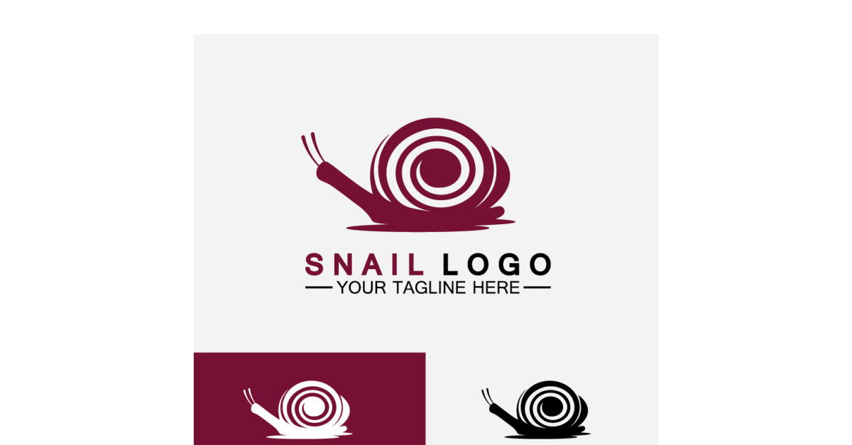 Snail animal slow logo icon vector template v35