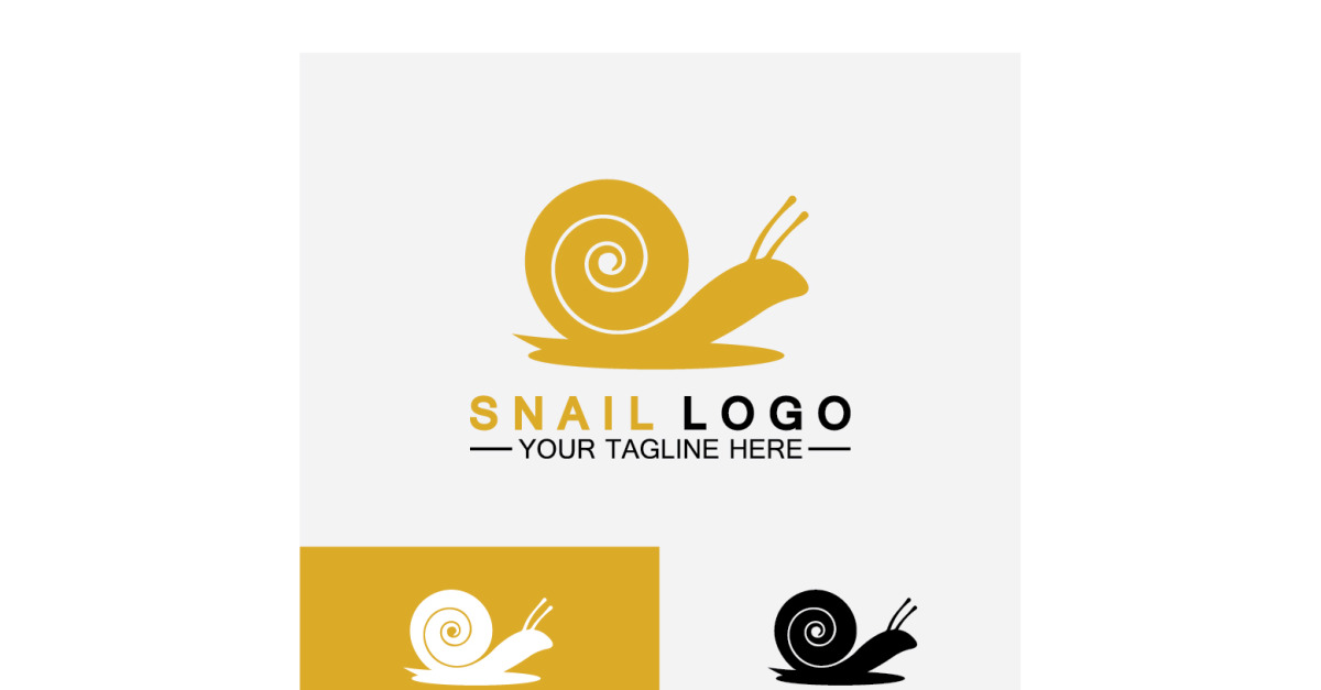 Snail animal slow logo icon vector template v37