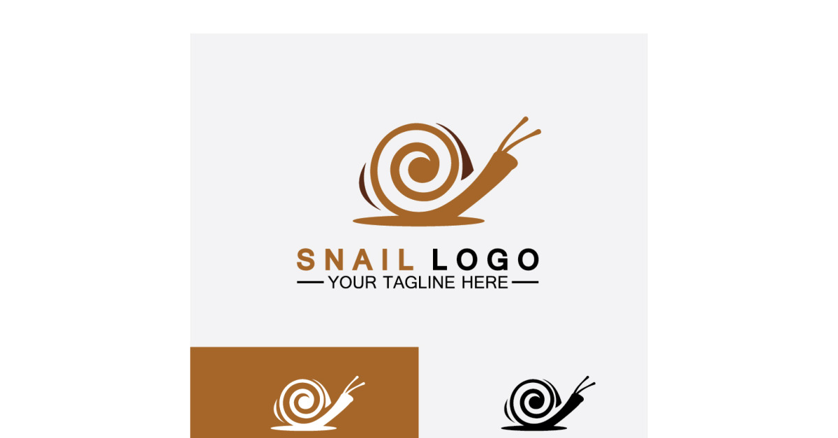 Snail animal slow logo icon vector template v39