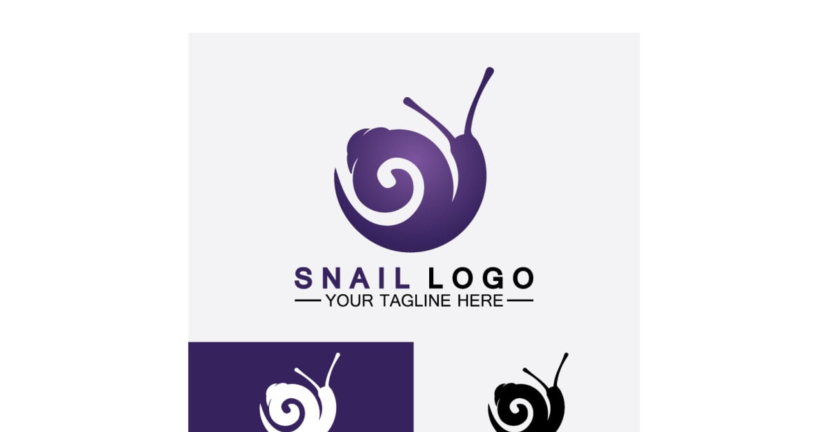 Snail animal slow logo icon vector template v43