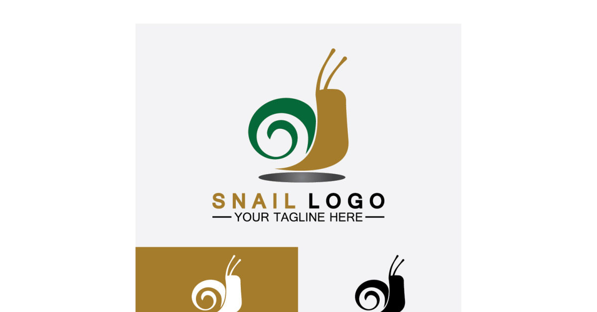 Snail animal slow logo icon vector template v45