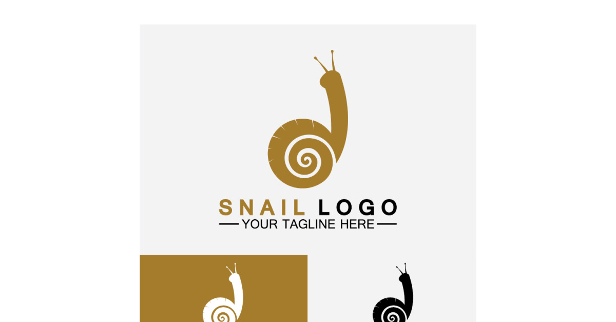 Snail animal slow logo icon vector template v46