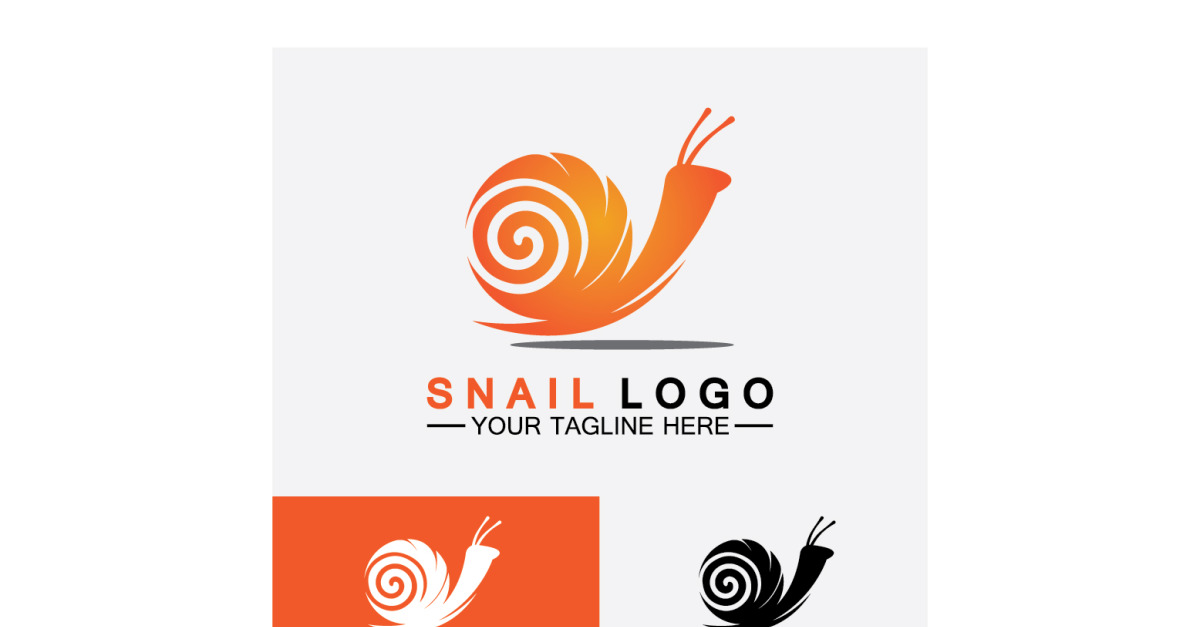 Snail animal slow logo icon vector template v47