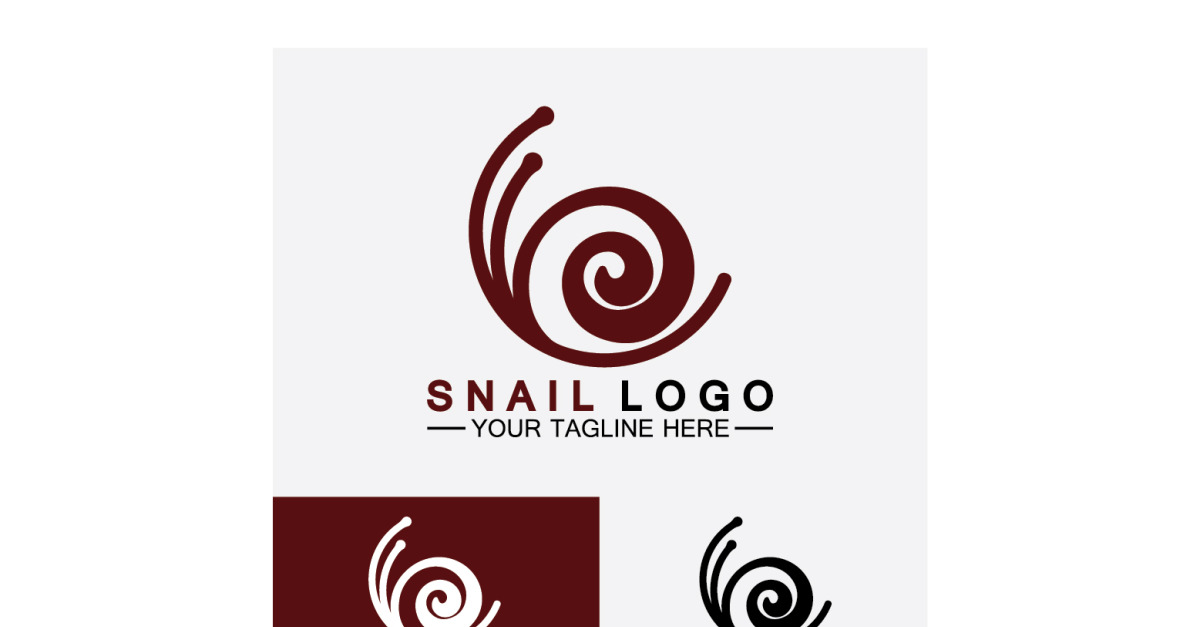 Snail animal slow logo icon vector template v51