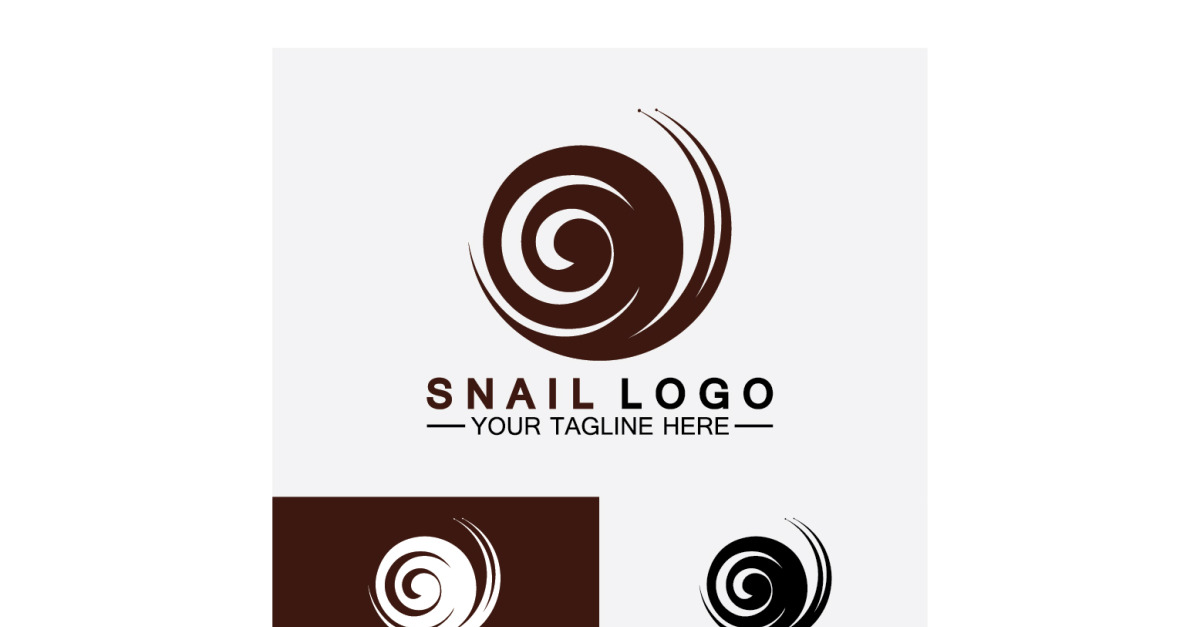 Snail animal slow logo icon vector template v52