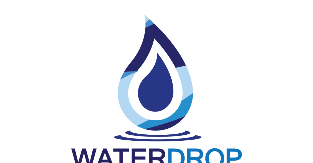 Vodní kapka modrá voda příroda aqua logo ikona v17