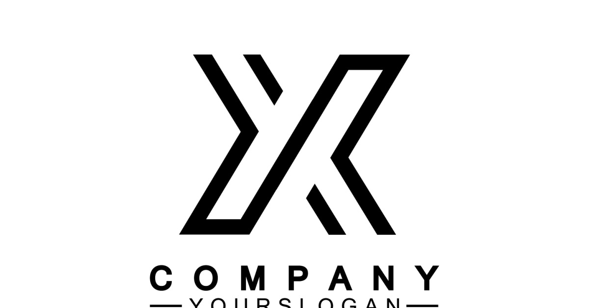 X initial name logo company vector v3 - TemplateMonster