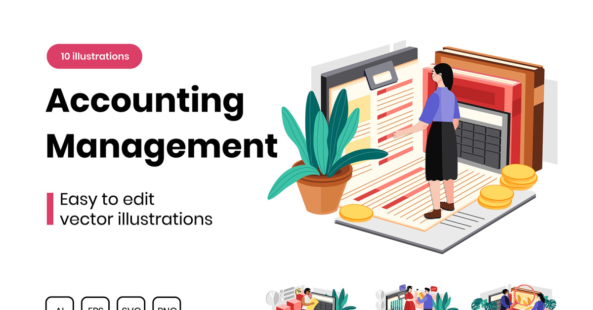 M296_ Accounting Management Illustration Pack